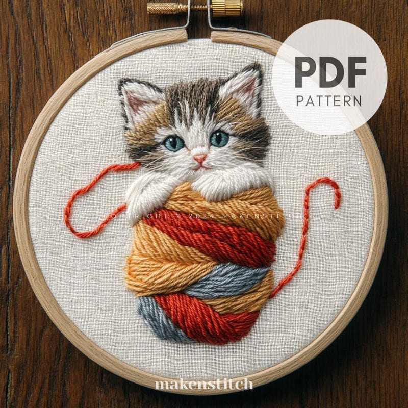 Cat Hand Embroidery - Etsy