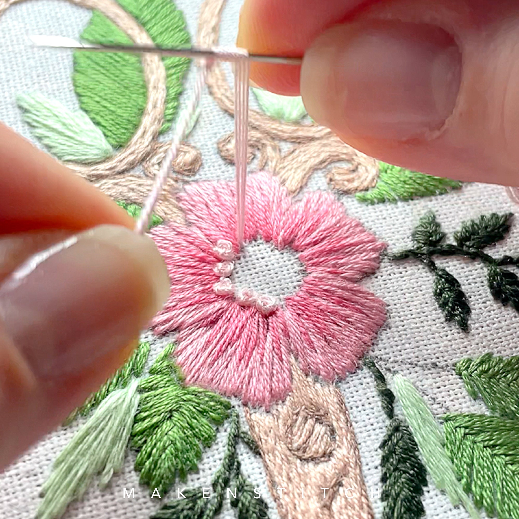 Floral Scissors Hand Embroidery Pattern: Flower Bunch Design (PDF) - Etsy