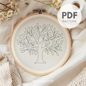 Tree of Life Hand Embroidery Pattern, Tree Embroidery Pattern, Colorful ...
