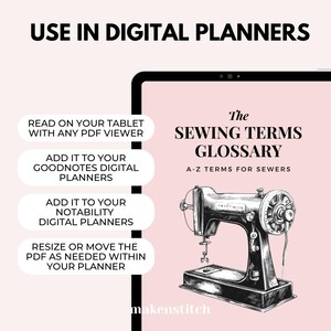 Printable Sewing Terms Glossary, Essential Sewing Terms and Acronyms ...