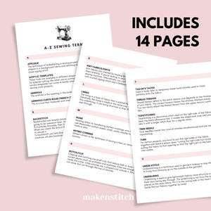 Printable Sewing Terms Glossary, Essential Sewing Terms and Acronyms ...