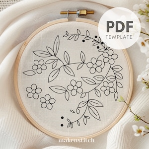 Spring Flowers Hand Embroidery Design, Floral Pattern, Flowers Hand ...