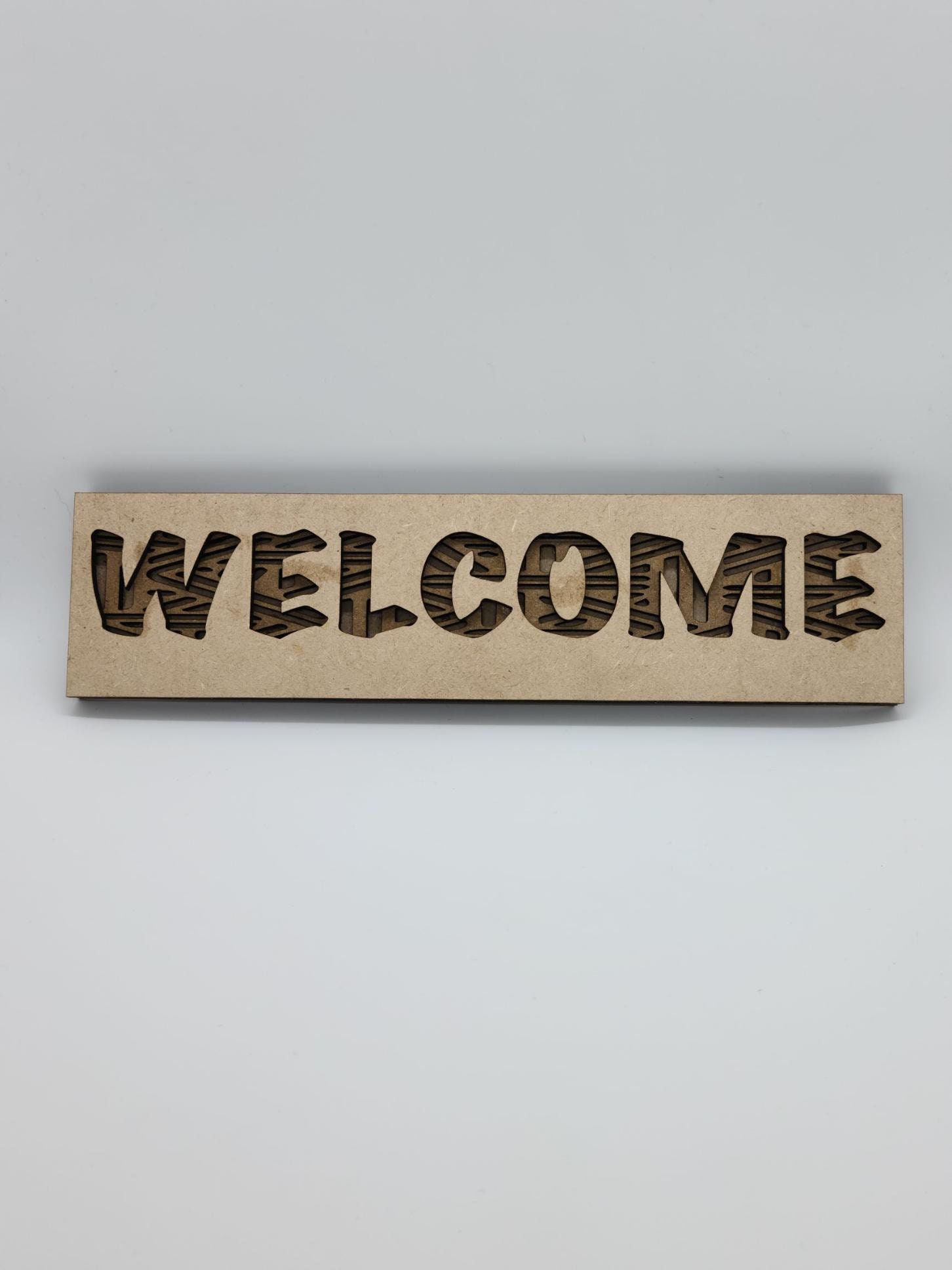Layered Welcome Sign SVG - Etsy