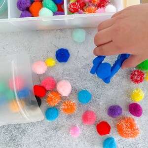 Sensory Kit Pom Pom and Tweezer Pack - Etsy