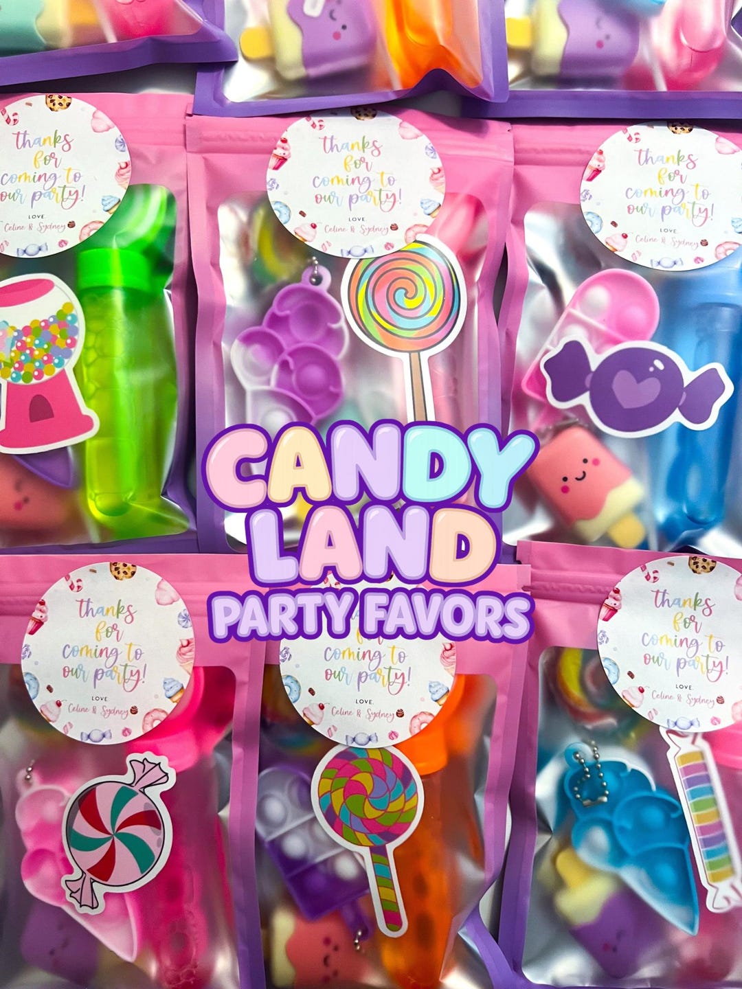 CANDY LAND PARTY Favors Bag - Choose Your Theme Toddler Birthday Party ...