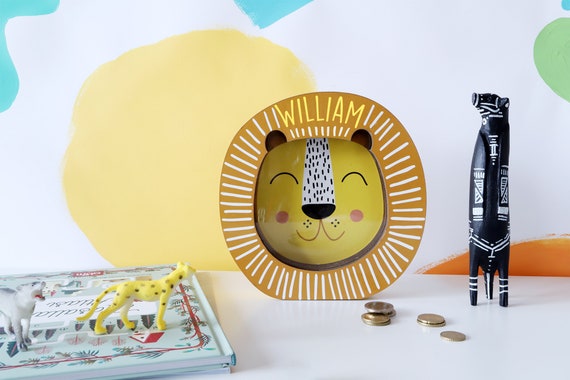 Personalized Lion Piggy Bank Lion Custom Name Money Box Lion - Etsy