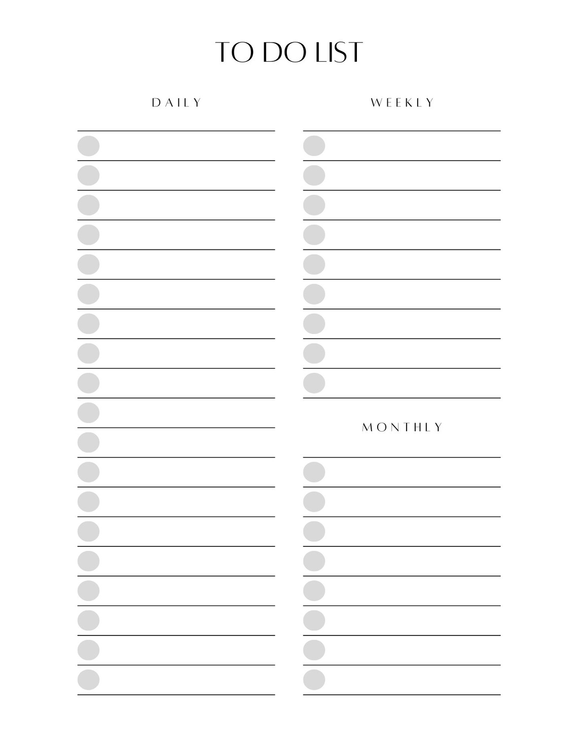 Minimalist To-do List - Etsy