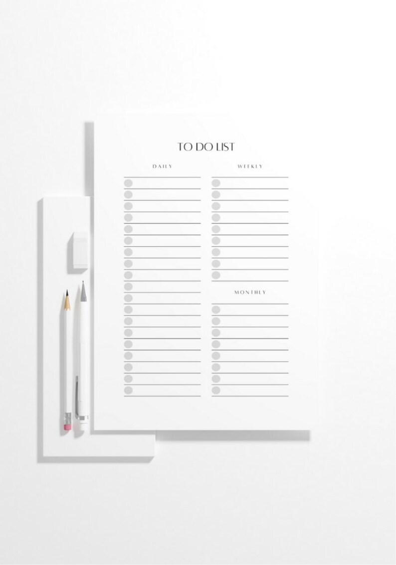 Minimalist To-do List - Etsy
