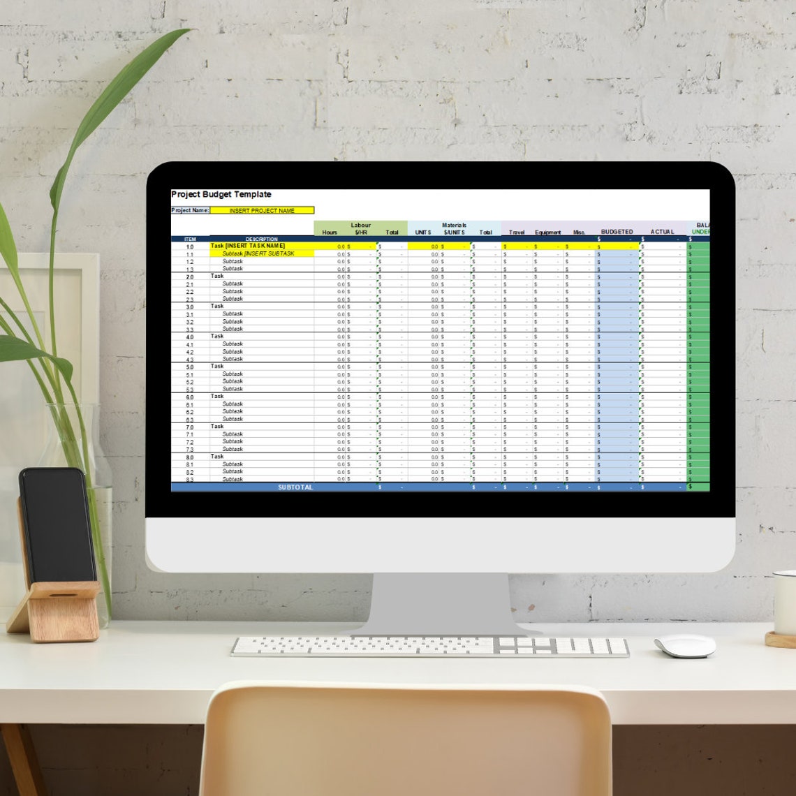 Project Budget Tracking Spreadsheet, Construction Budget Tracking ...