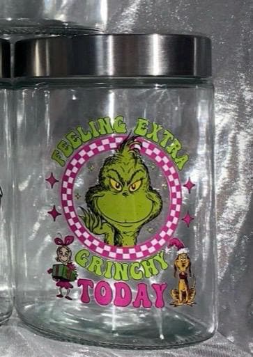 Grinch Christmas Candy Jar - Etsy