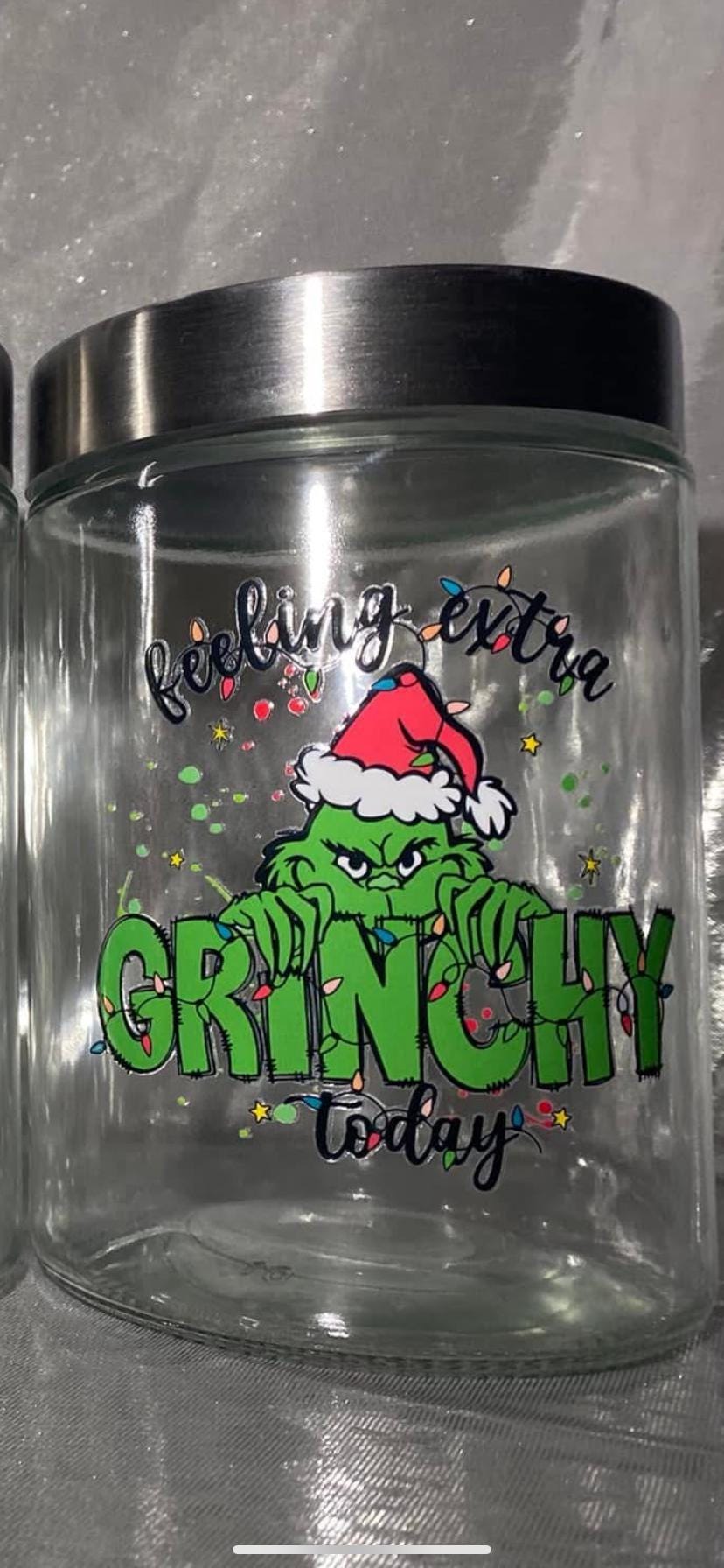 Grinch Christmas Candy Jar - Etsy