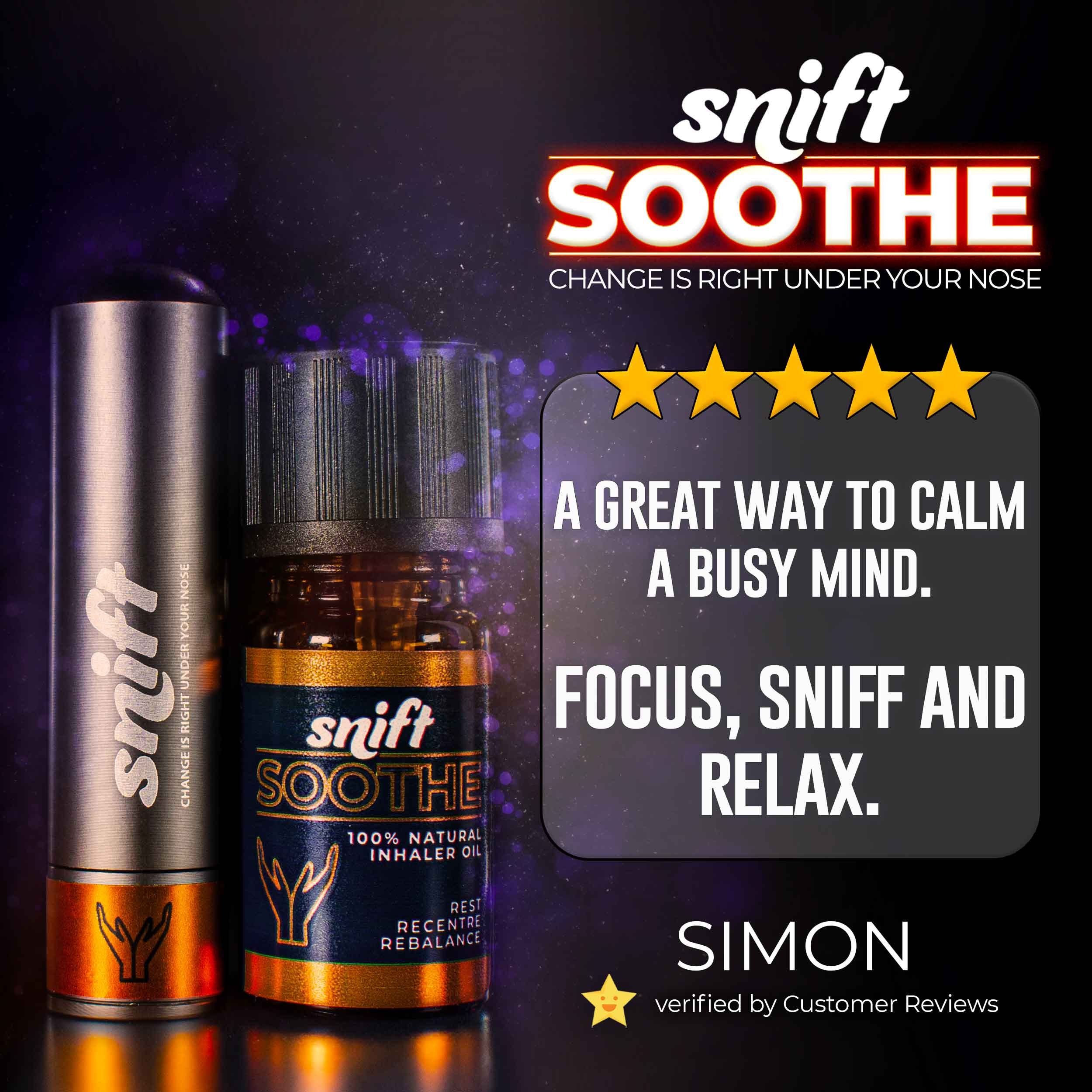 Inhalador Snift SOOTHE / Aceites esenciales 100% puros / - Etsy España