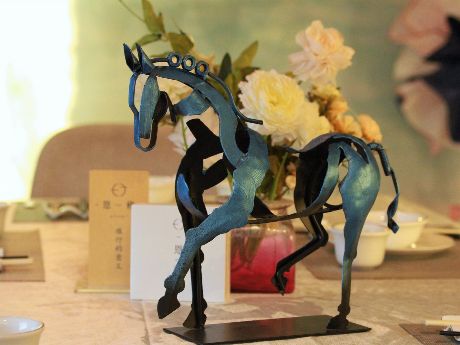 Handmade Metal Horse Statue: Rustic Home Decor Sculpture - Etsy