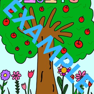 Tu Bishvat Jewish New Year for Trees Coloring Page (DIGITAL) - Etsy
