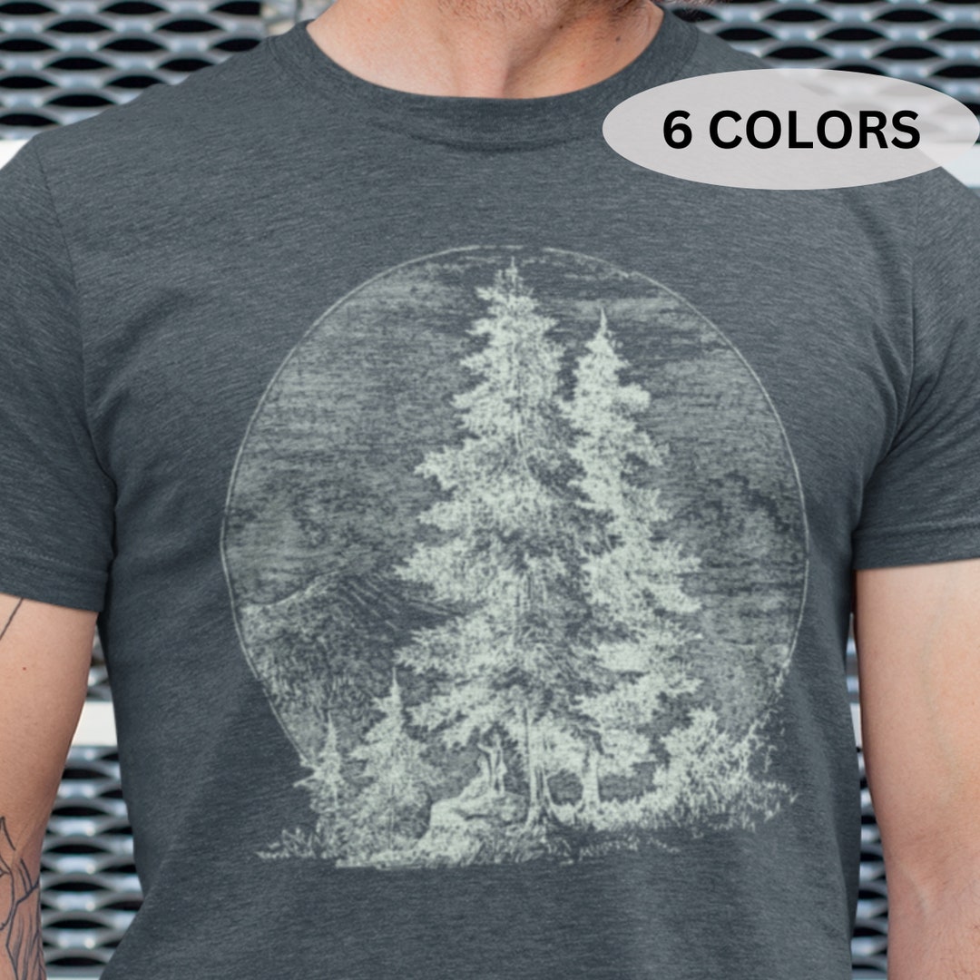 Nature Shirt, Tree T-shirt, Mountain Themed Tshirt, Hiking Tees ...