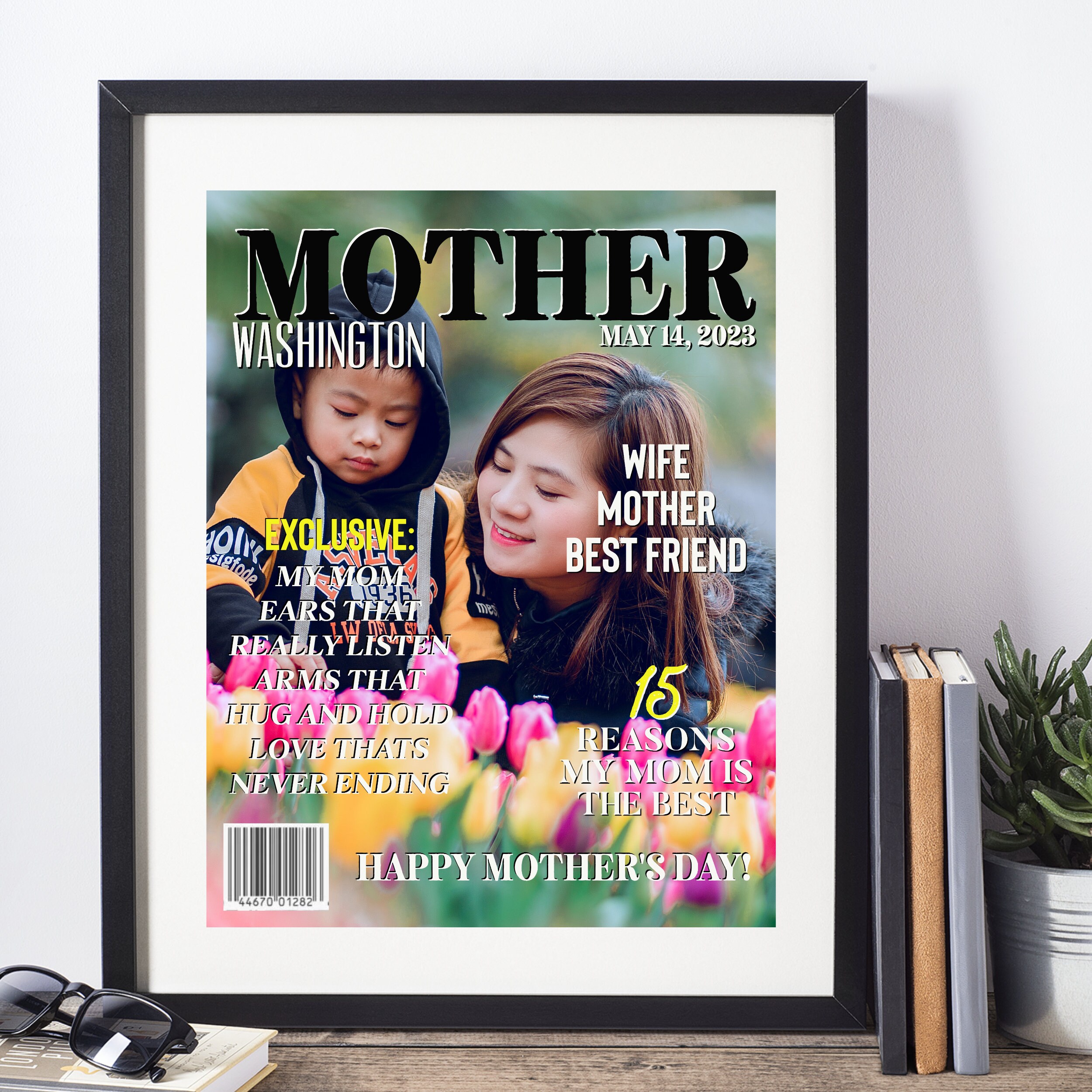 Gift for Mom, Mother and Daughter Custom Portrait, Gift Idea for Mom ...