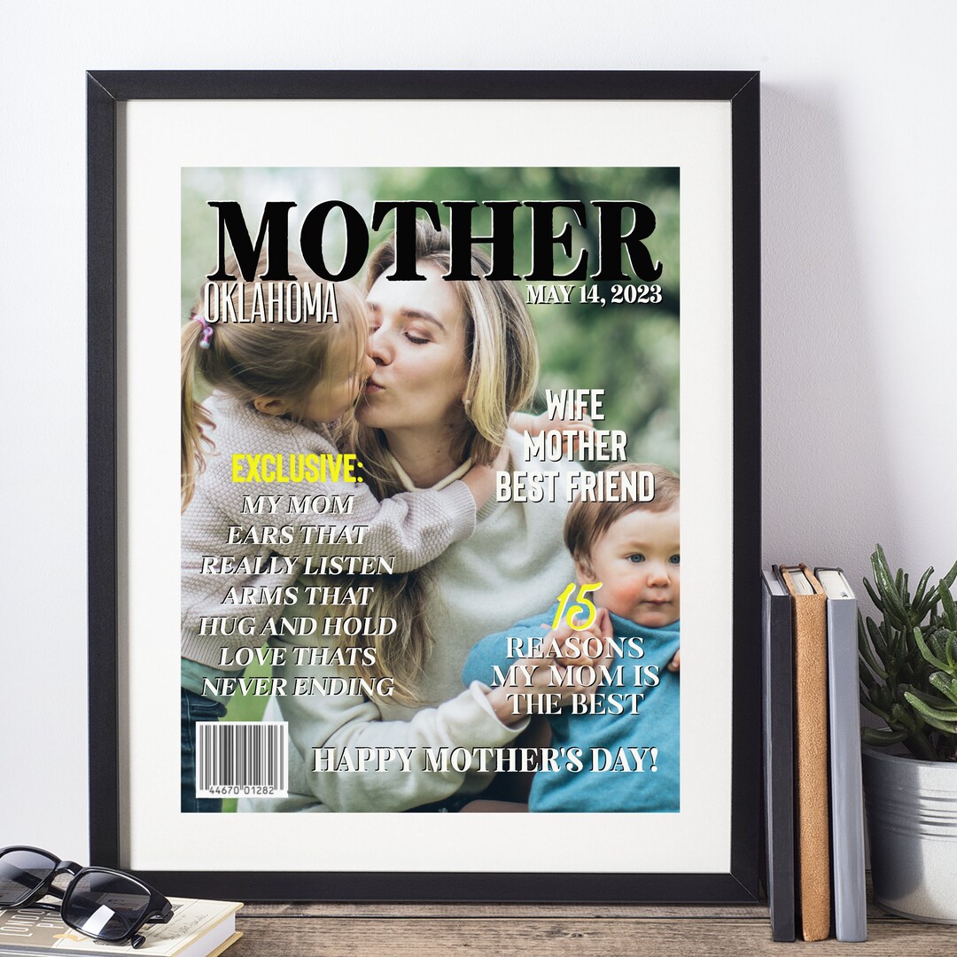 Mother's Day Gift From Daughter, Custom Magazine Cover, Mom Birthday ...