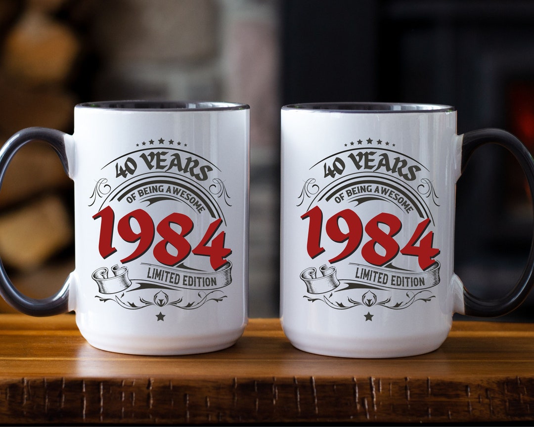 Custom 40th Birthday Mug: 1984 Coffee Cup - Etsy