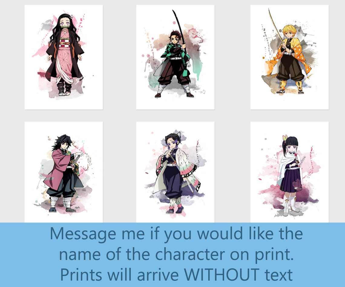 Demon Slayer Art Prints Wall Bedroom Decor Anime Gift - Etsy UK