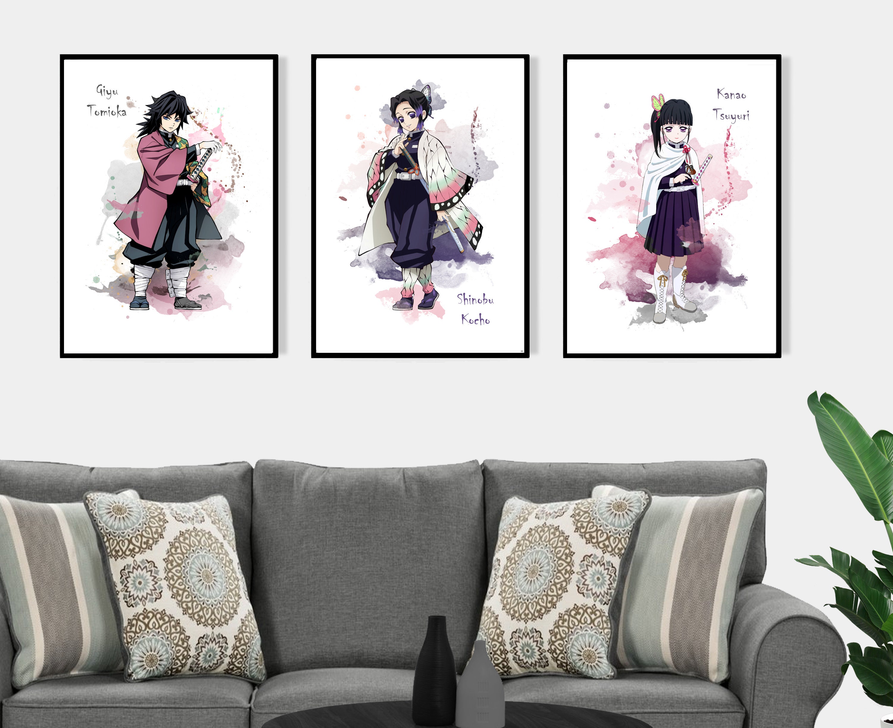 Demon Slayer Art Prints Wall Bedroom Decor Anime T Etsy