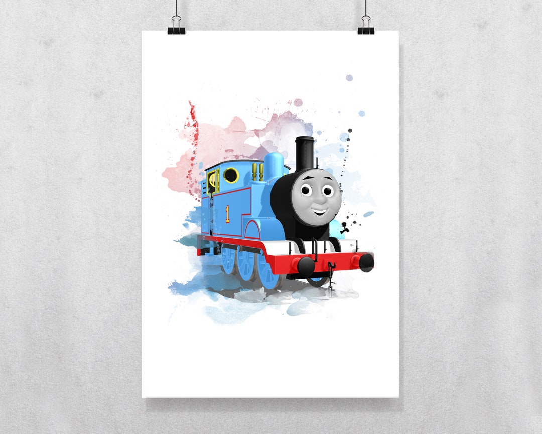Thomas the Tank Engine Print Ready to Frame Nursery Wall Art Gift ...