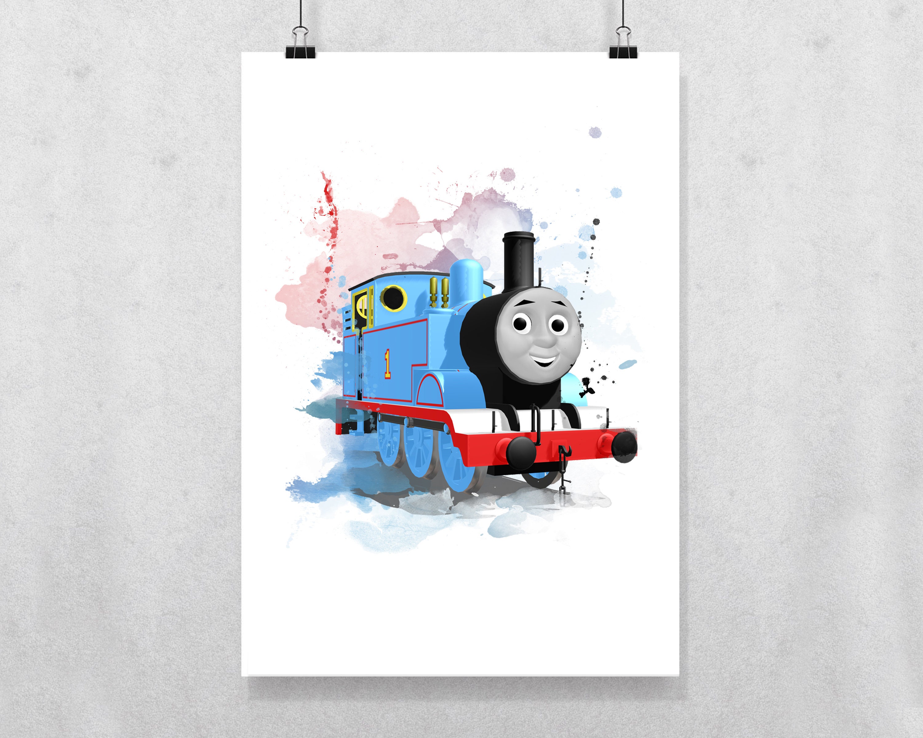 Thomas the Tank Engine Print Ready to Frame Nursery Wall - Etsy UK