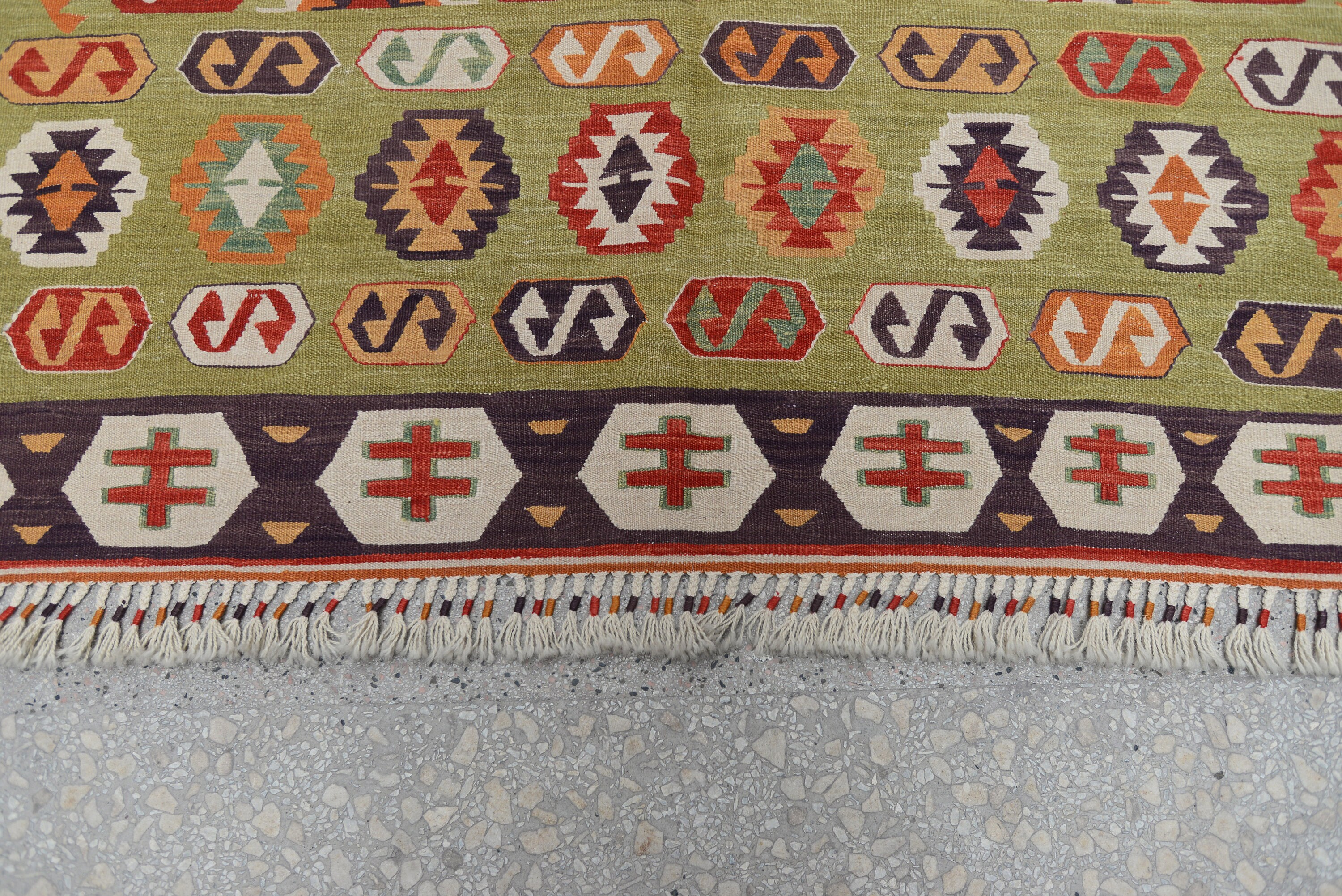 Pictorial Kilim Rug,7.4 X 5 Ft, Turkish Kilim Rug, Modern Kilim Rug ...