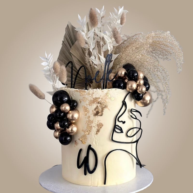 Face Line Cake Topper - Etsy