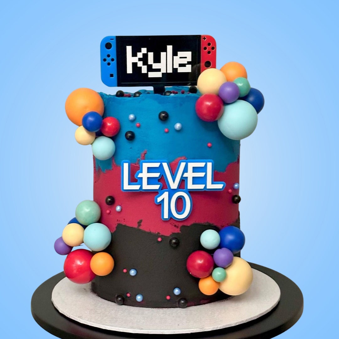 Personalised Gaming Cake Topper / Personalised Gamer Birthday Topper ...
