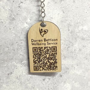 QR Code Keychain, Business Keyring, Personalised QR Logo Keychain ...