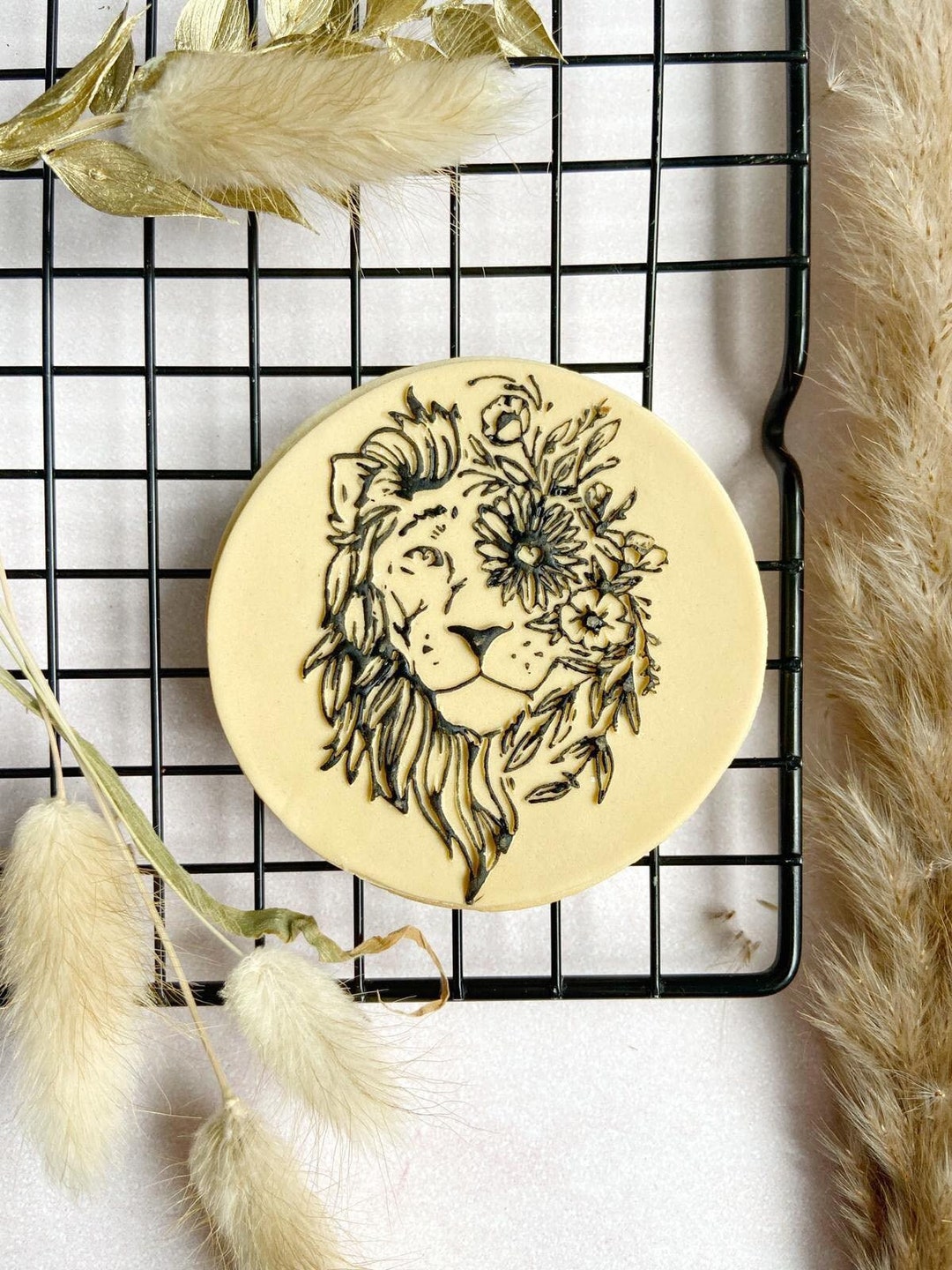 Lion Cookie Stamp Embosser, Lions Head Cookie Stamps - Etsy