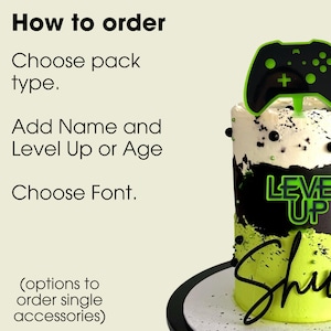 Gamer Cake Topper / Personalised Gaming Birthday Topper / Game ...