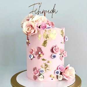 Personalised Name Acrylic Cake Topper - Birthday Engagement - Any ...