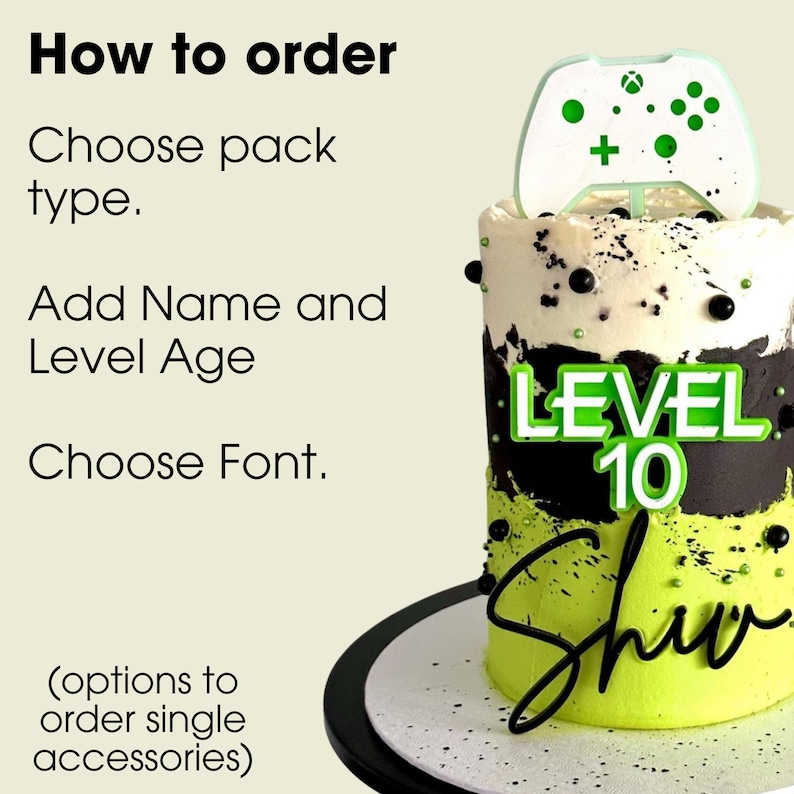 Gaming Cake Topper / Personalised Gamer Birthday Topper / Game ...