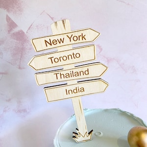 Travel Theme Cake Accessory Pack - Airplane Suitcase Passport ...