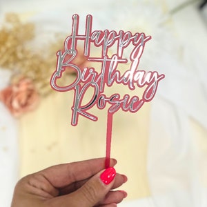 Personalised Word Cake Topper - Three Words - Double Layer - Custom ...