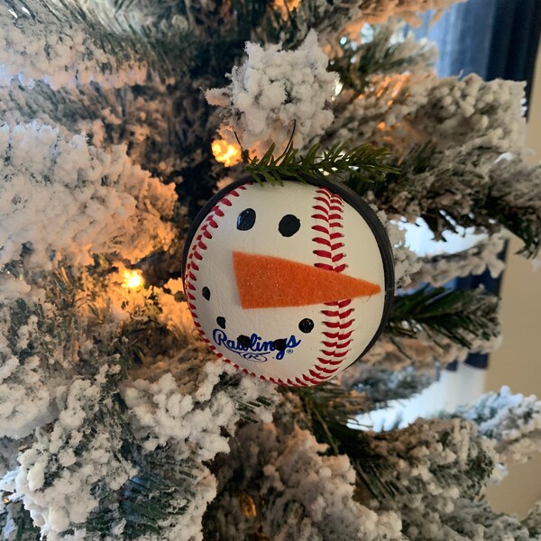Baseball Snowman Svg - Etsy