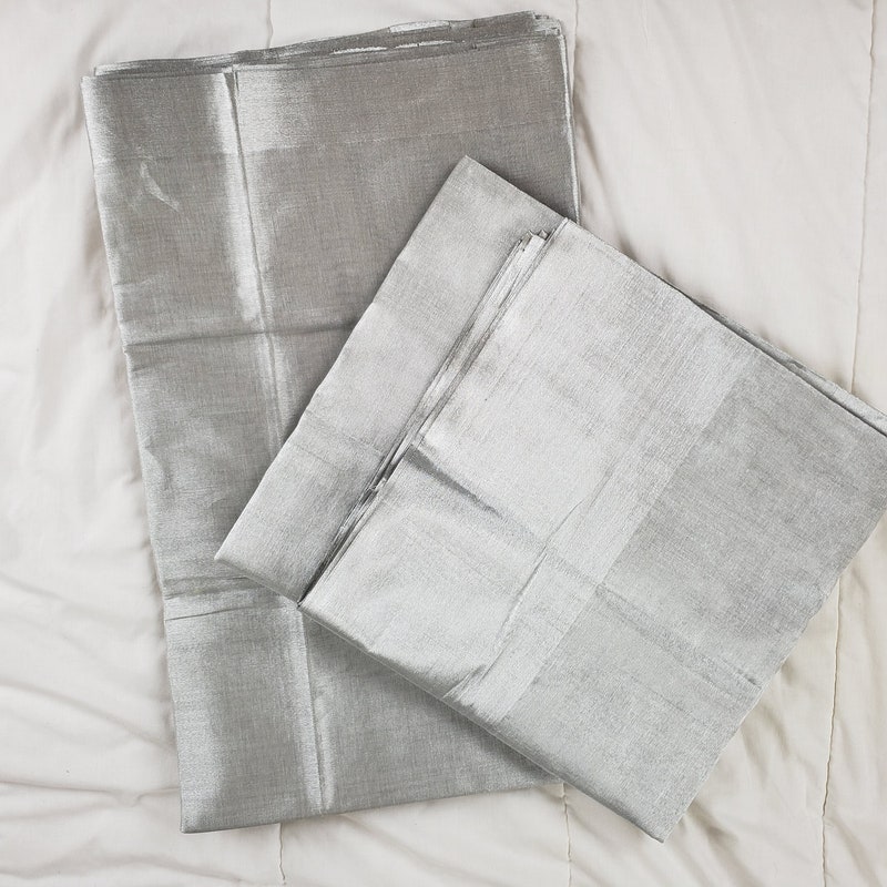 Silver Tissue Saree - Etsy
