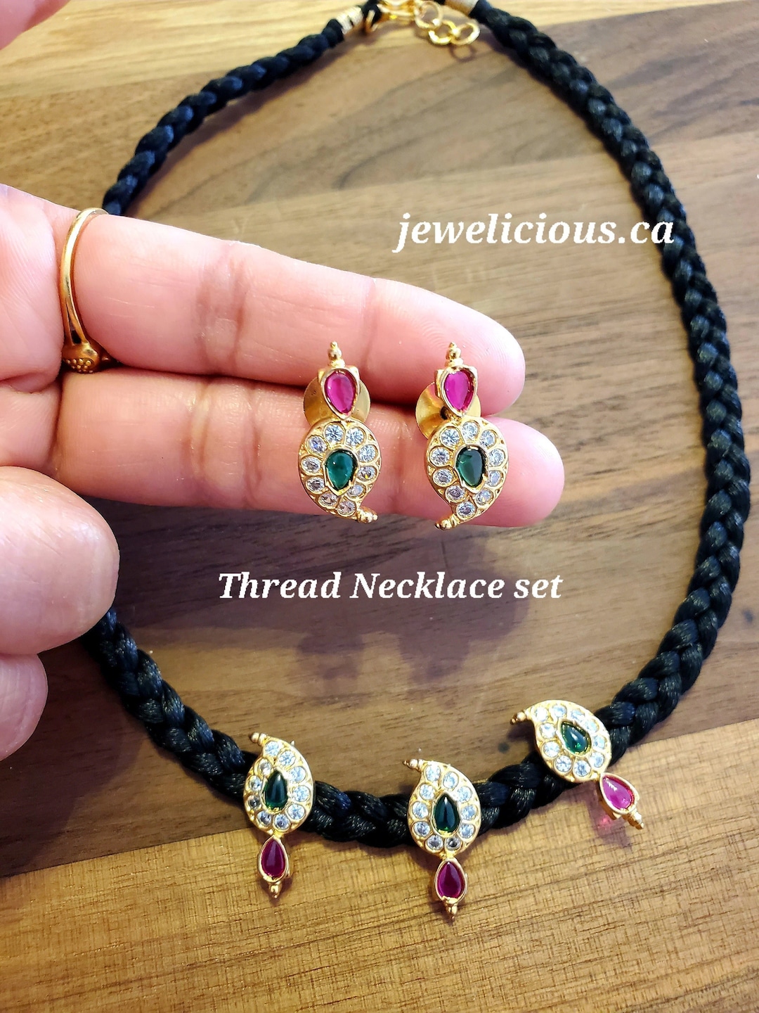 Kemp Mango Thread Necklace With Earrings - Etsy