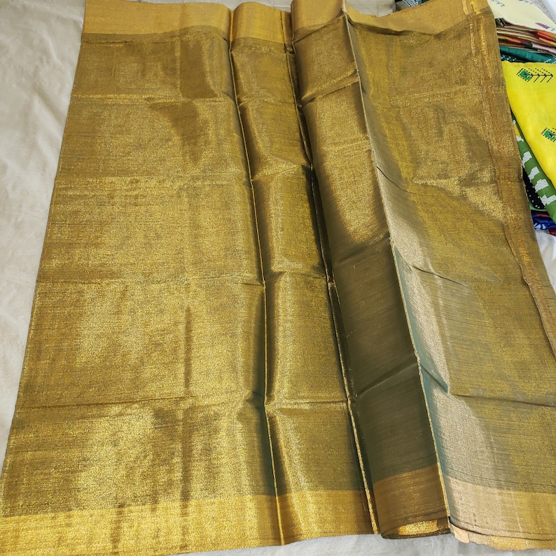 Uppada Grand Full Gold Tissue Silk Sarees - Etsy