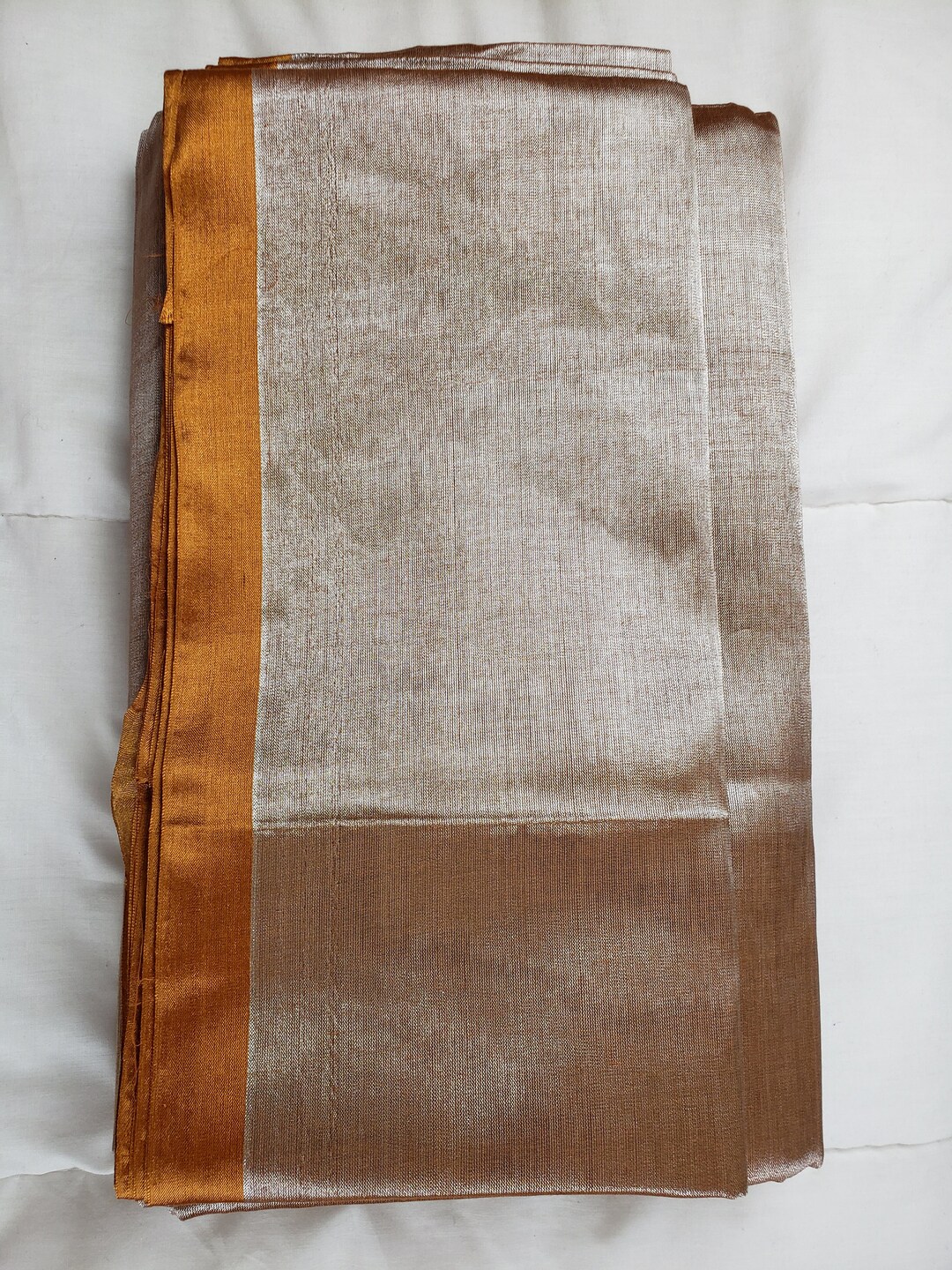 Uppada Pure Gold-silver Tissue by Silk Cotton - Etsy