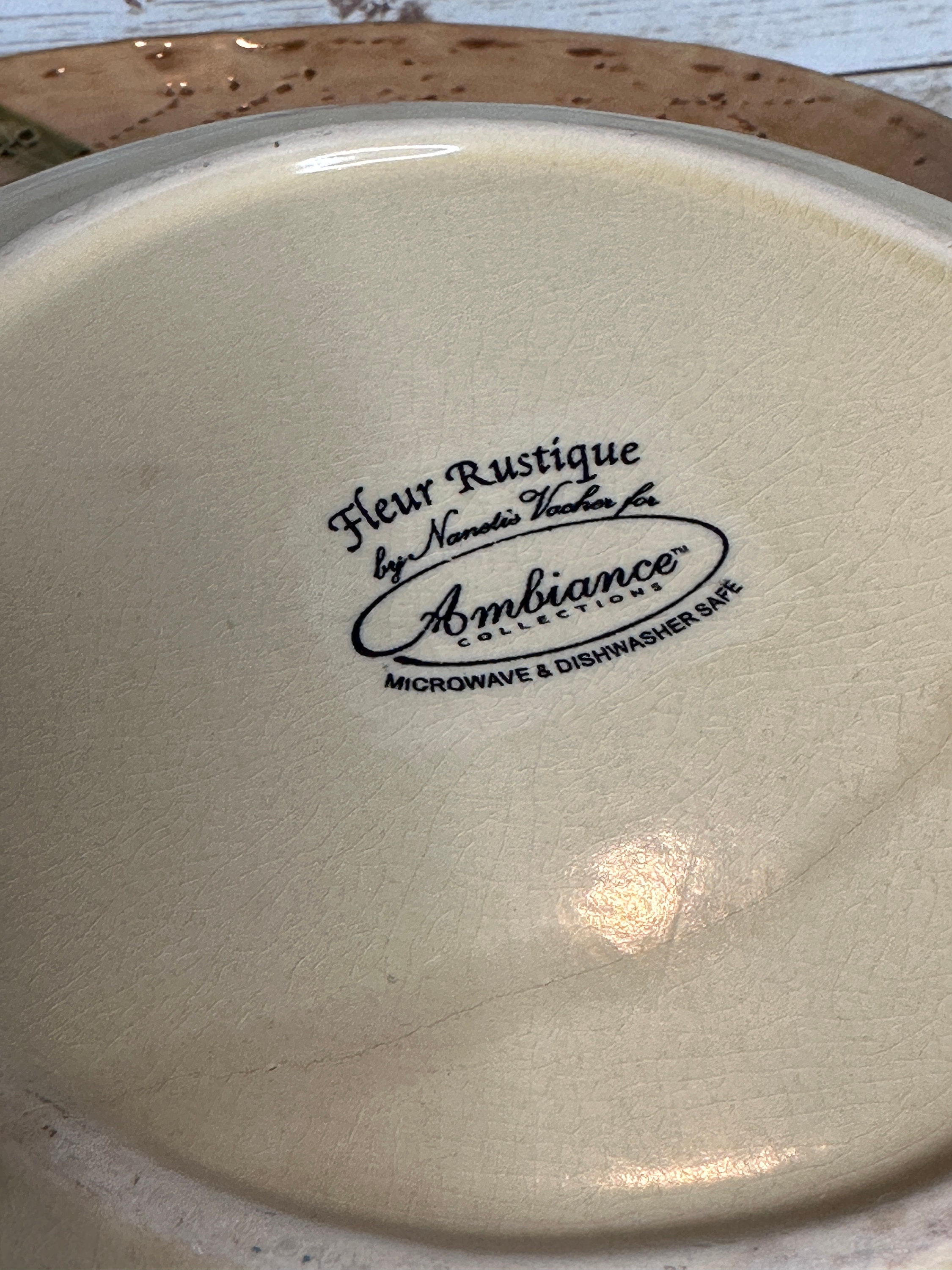 Discontinued Fleur Rustique Red Poppy Dinnerware 4 Salad Plates Red ...