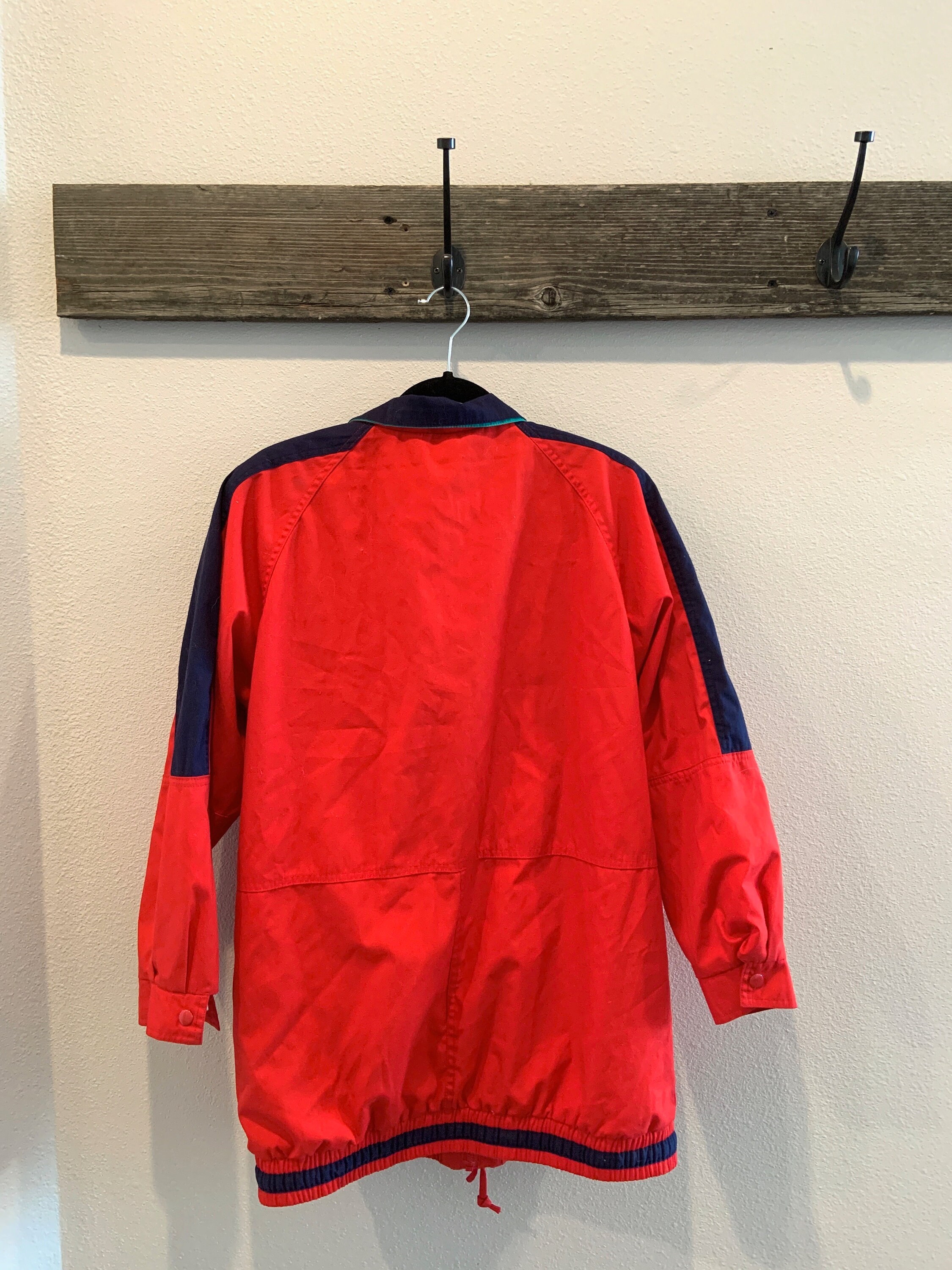 Vintage Red Oversized Jacket Retro 80s Coat by Current Seen | Etsy