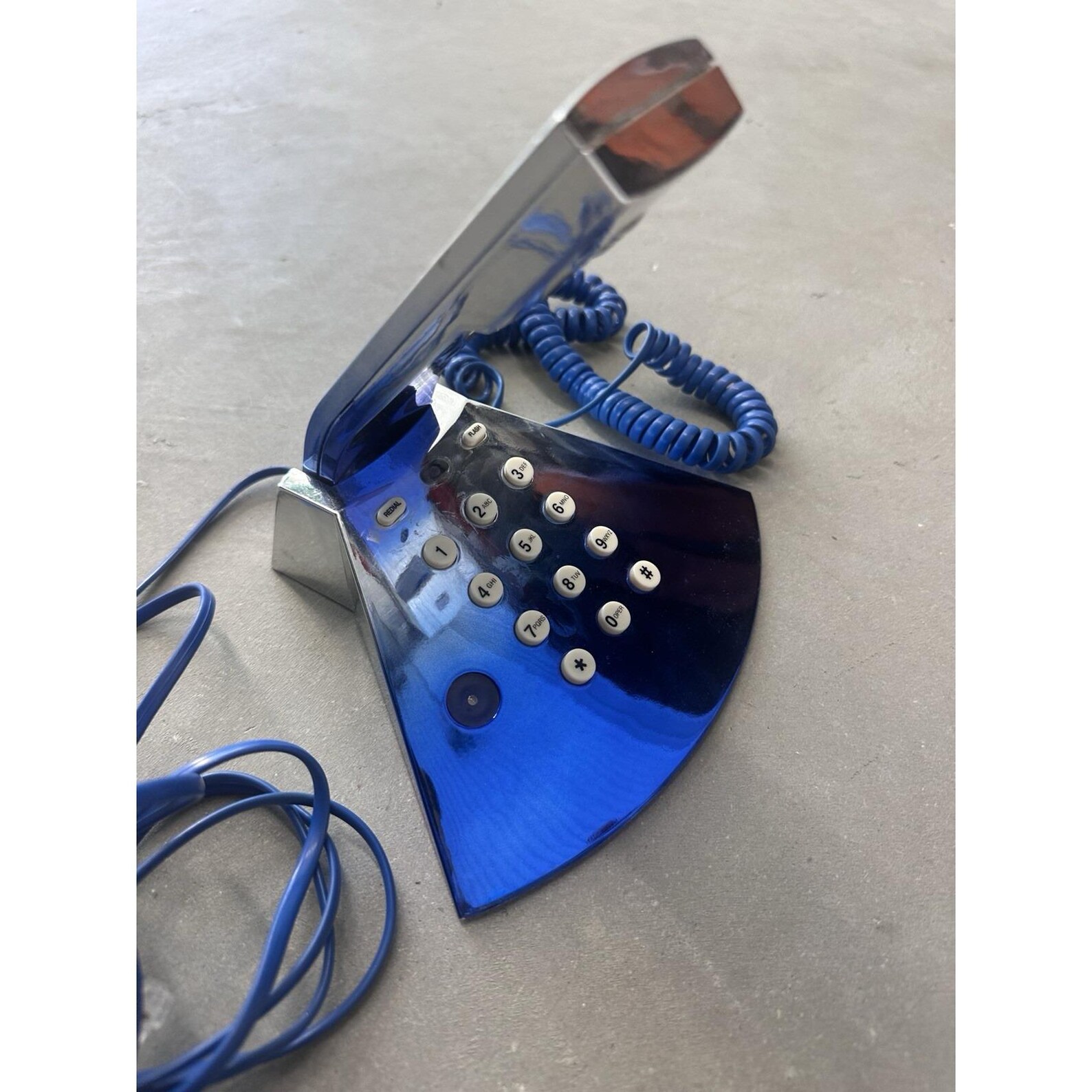 Vintage 90s Y2K Metallic Blue Ombré Phone by Phonemate PMB-500 SPACE ...