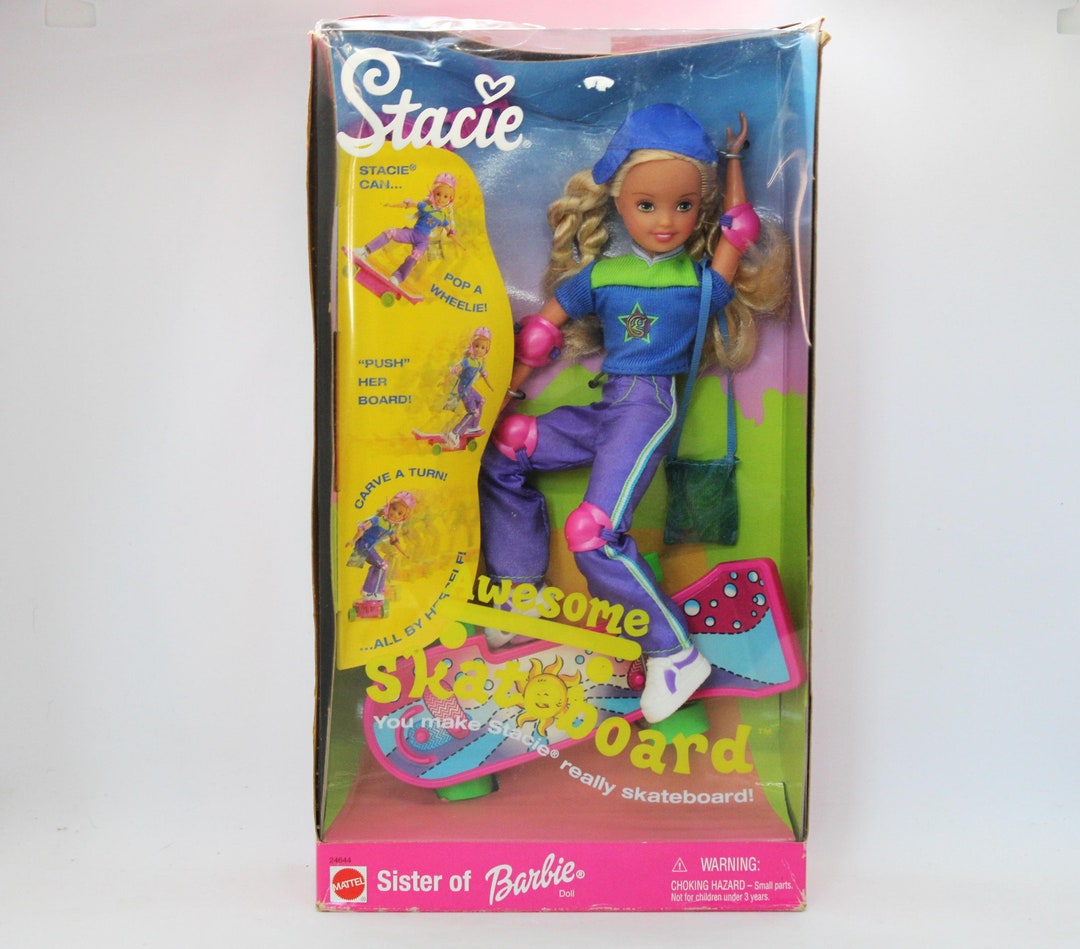 Vintage 1999 Mattel Stacie Awesome Skateboard Doll – Sister of Barbie ...