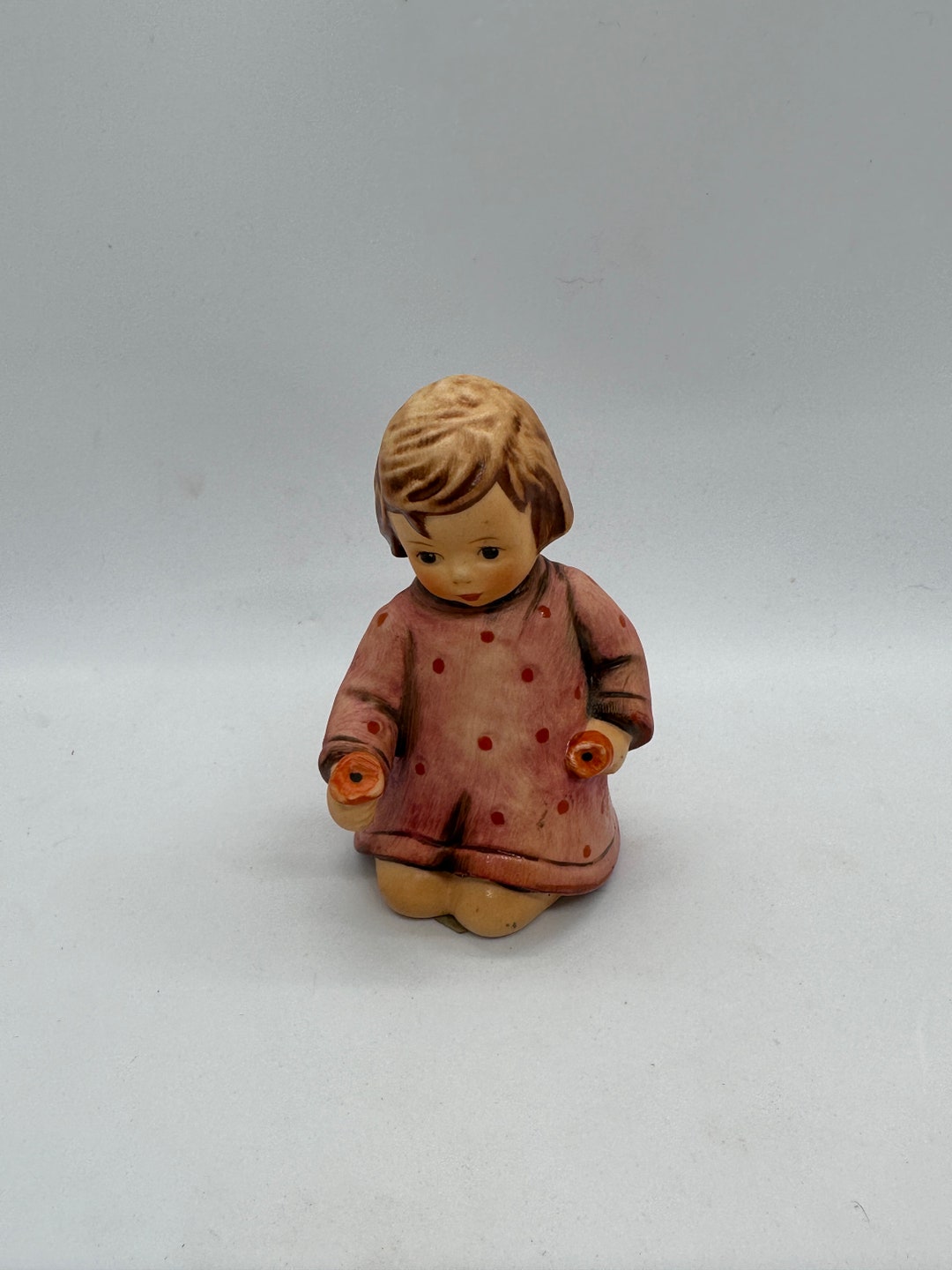 Vintage Hummel Girl With Flowers Poppies. Vintage Goebel Figurine 1980s ...