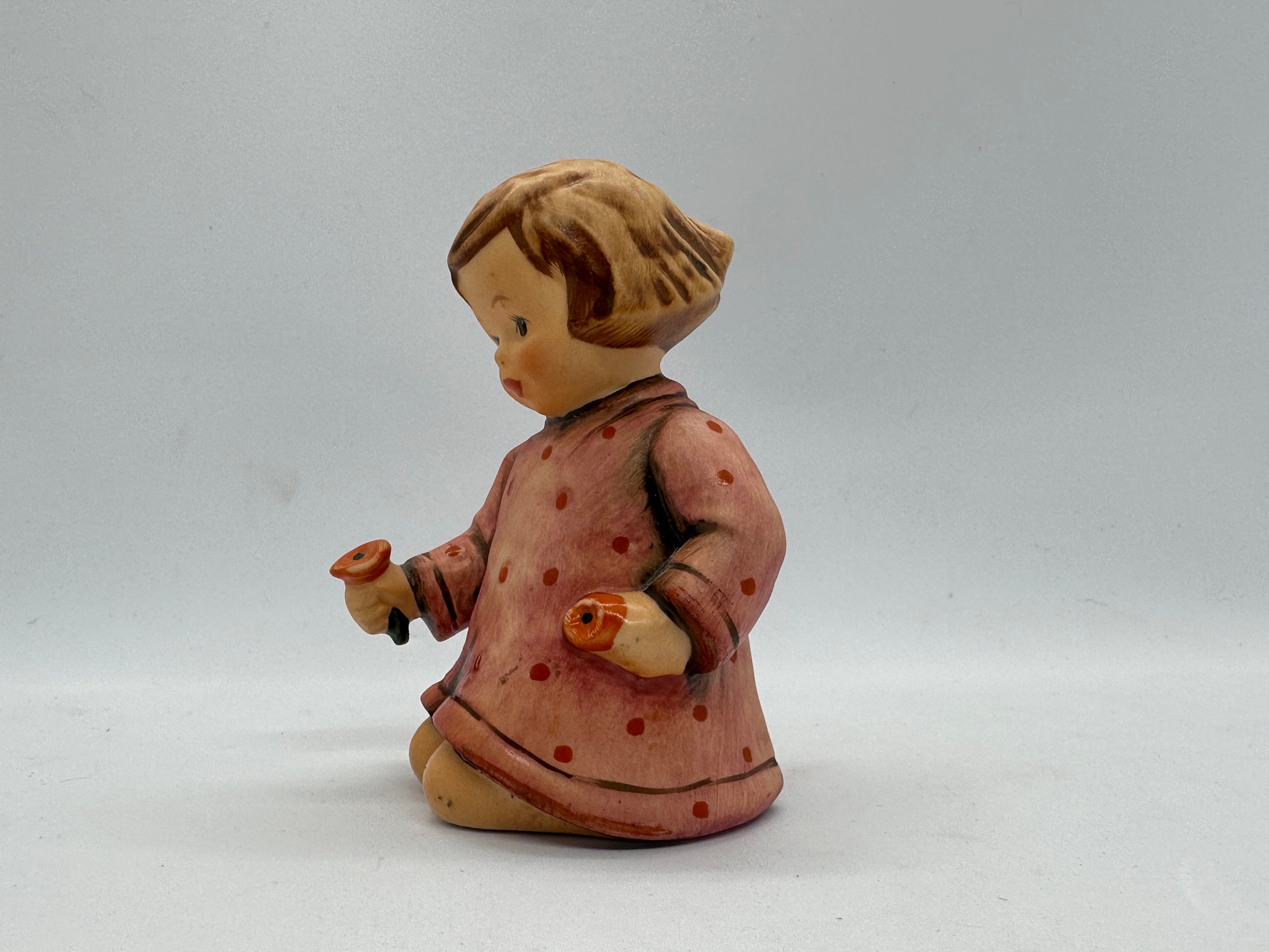 Vintage Hummel Girl With Flowers Poppies. Vintage Goebel Figurine 1980s. Girl With Poppy Flower ...