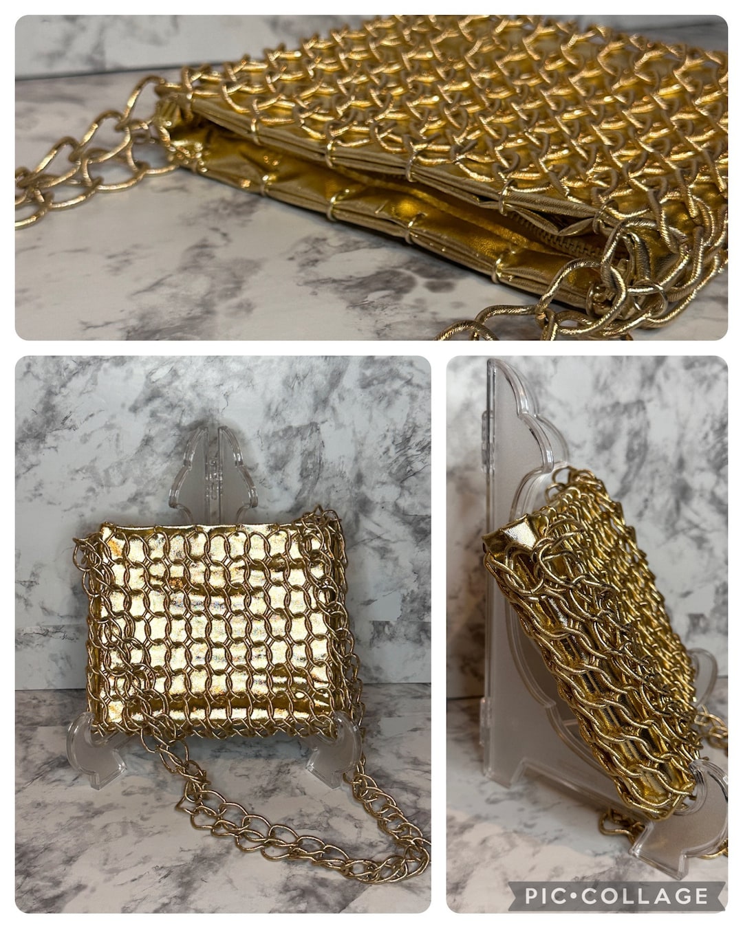 Rare Vintage 60s Walborg PACO RABONNE Gold Chain Link Purse. Vintage ...