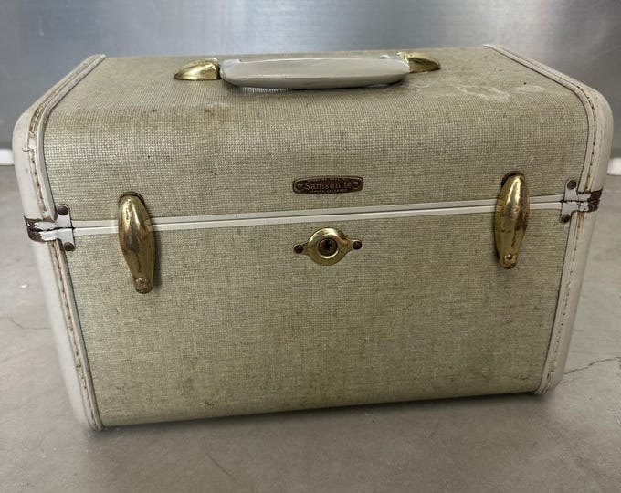 Samsonite 1950s Vintage Train Case Luggage Makeup Organizer Beige - Etsy