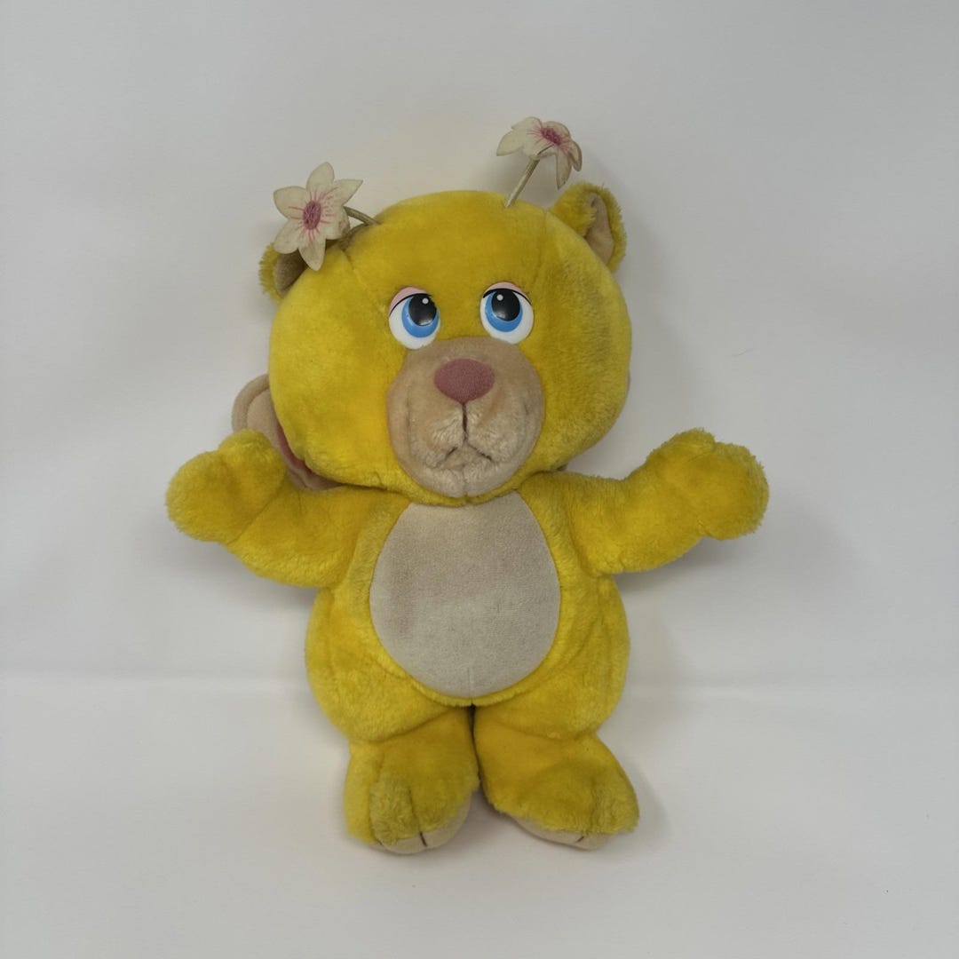 Vintage 1984 Wuzzles "butterbear" - Yellow Bear Plush Wings and Flowers ...